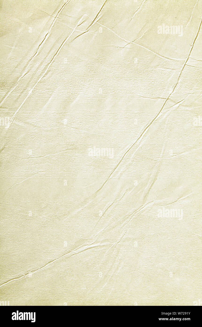Old sheet of paper folded and battered, with paper texture Stock Photo ...