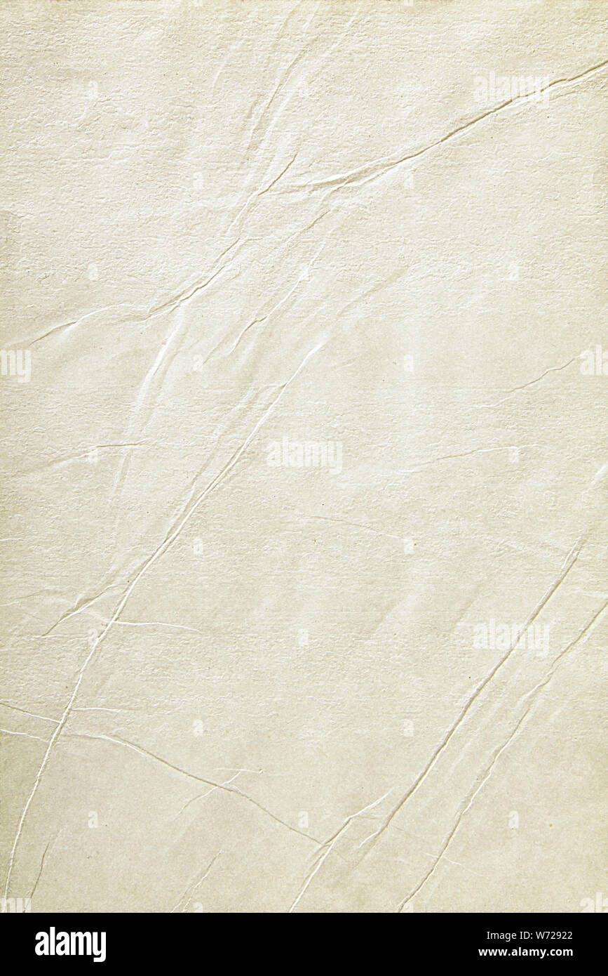 Old sheet of paper folded and battered, with paper texture Stock Photo ...