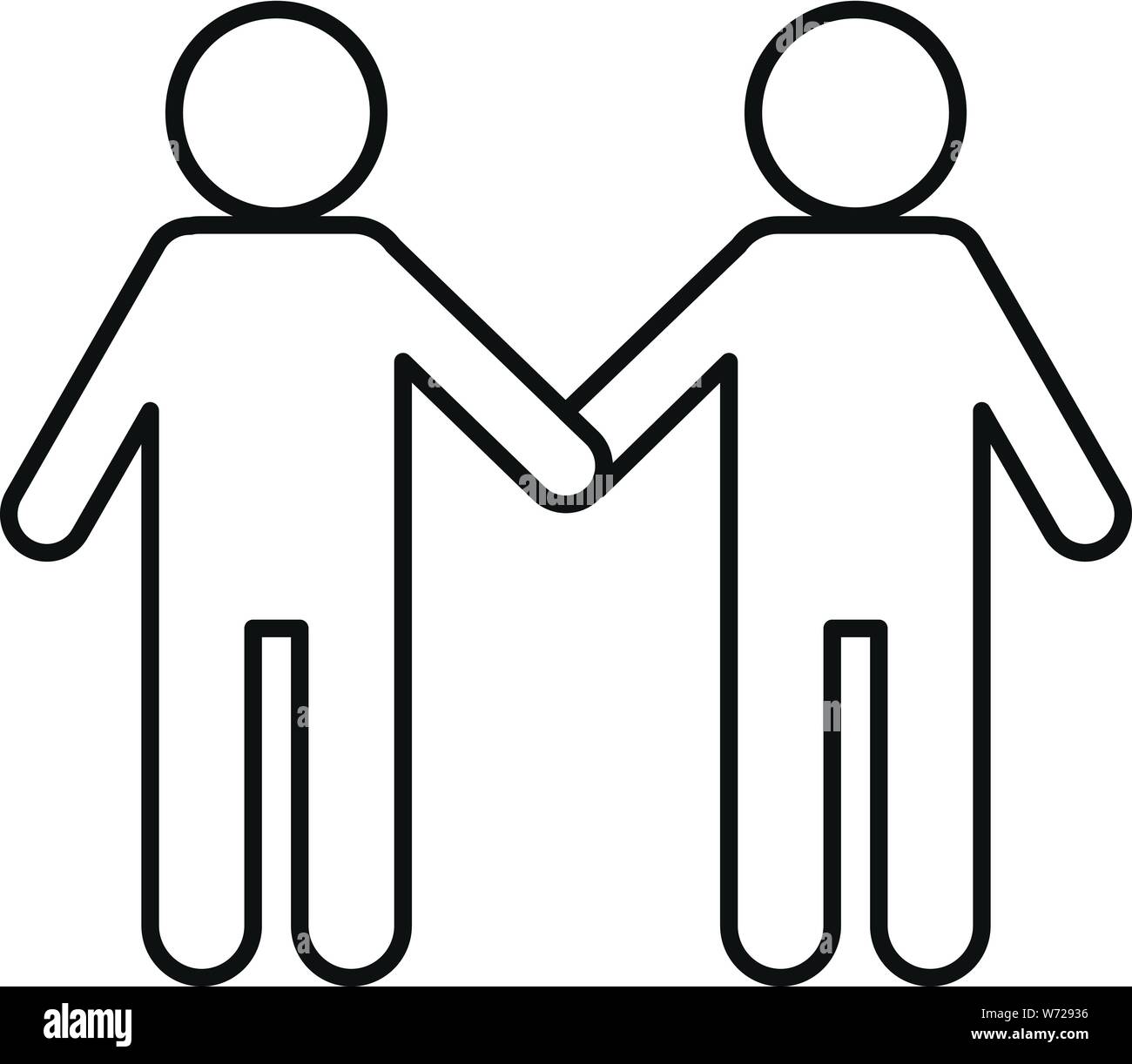 Volunteer couple icon. Outline volunteer couple vector icon for web ... Volunteer couple icon. Outline volunteer couple vector icon for web ...