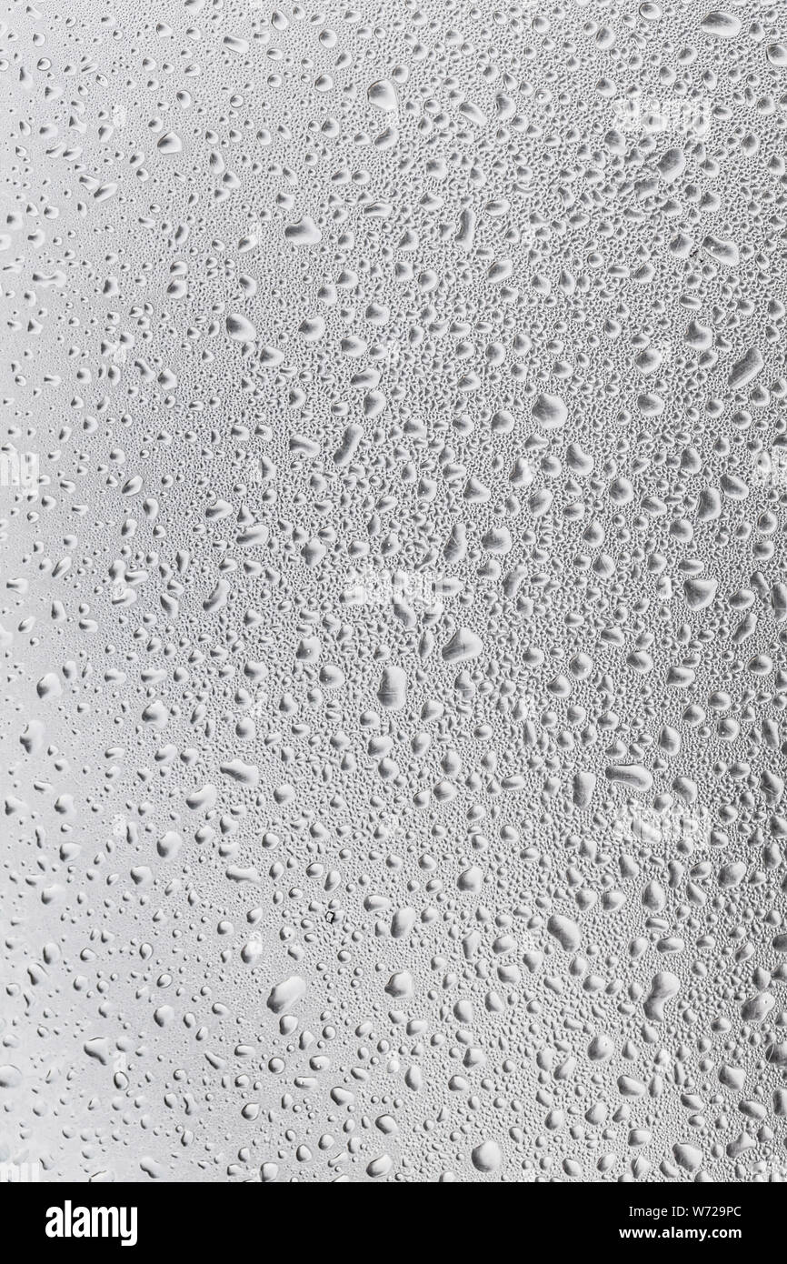 Metal surface covered in water drops bottom, closeup Stock Photo - Alamy