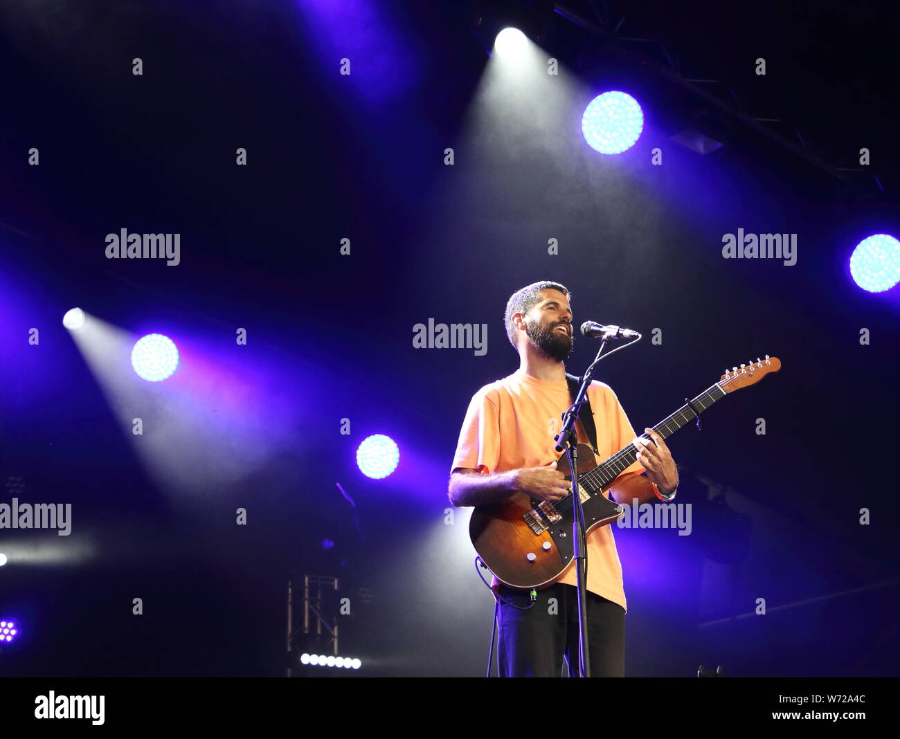 An English musician, singer and songwriter, Nick Mulvey performs on Day ...