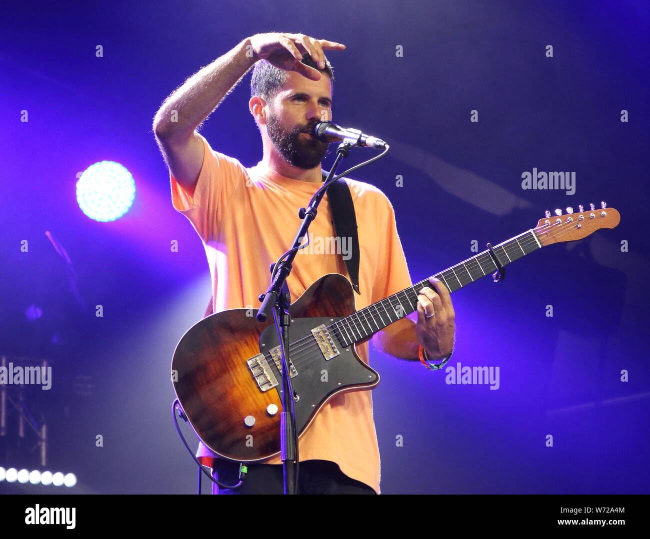 An English musician, singer and songwriter, Nick Mulvey performs on Day ...