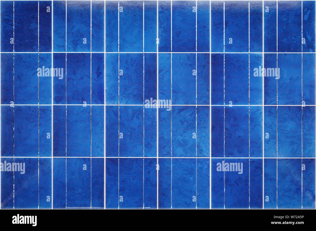 View of polycrystalline photovoltaic cells in a solar panel Stock Photo ...