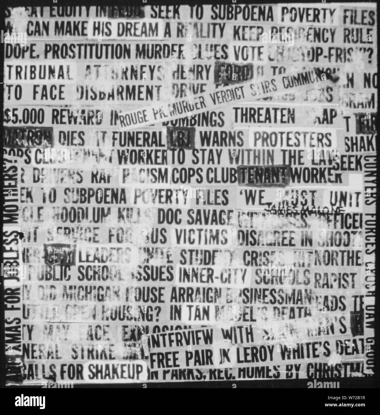 Newspaper headlines collage hi-res stock photography and images - Alamy