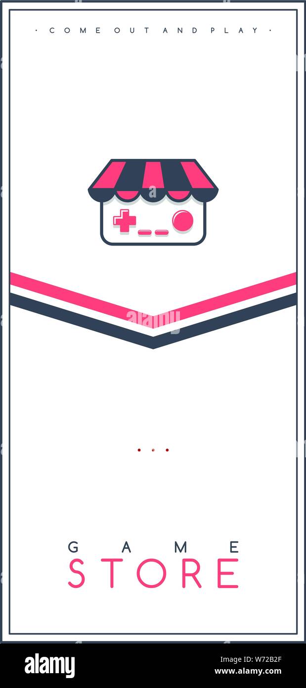video game joystick console store template vector art Stock Vector ...