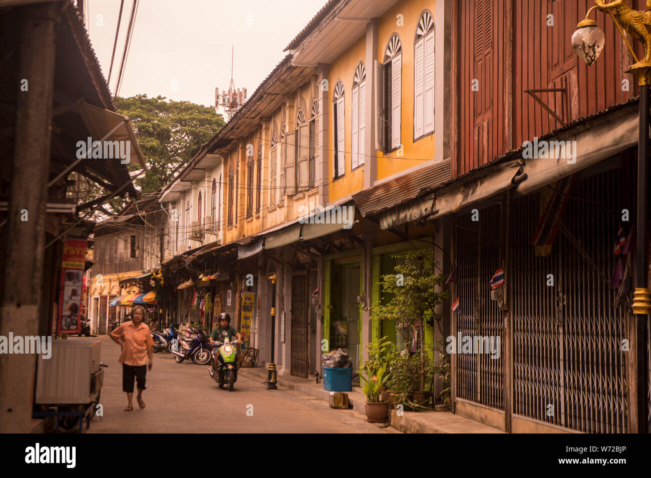 the old town at the waterfront of Chanthaboon on the Mae Nam ...