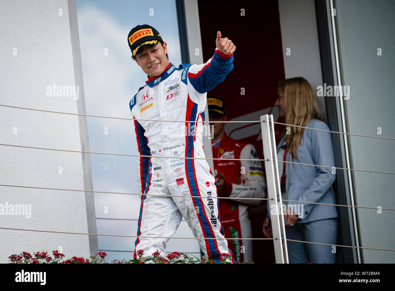 Carlin’s Japanese racing driver Nobuharu Matsushita celebrates on ...
