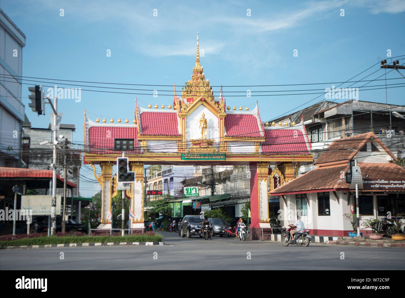 a city gate in the city of Chanthaburi in the north of Thailand ...