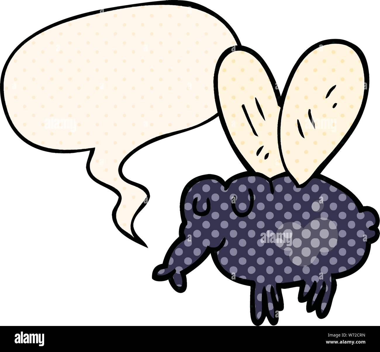cartoon fly with speech bubble in comic book style Stock Vector Image ...
