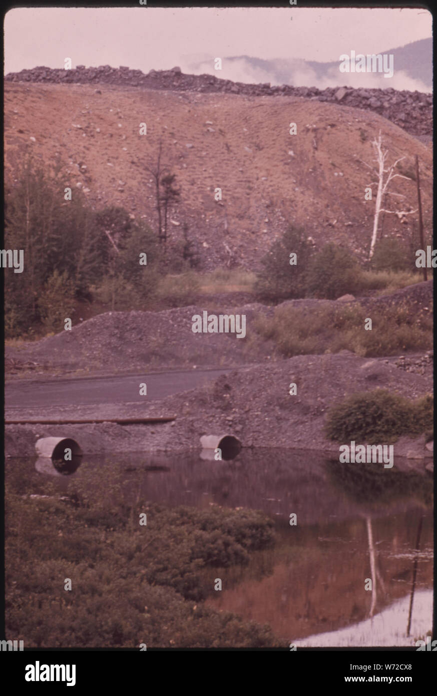 HUGE PILE OF OLD AND NEW TAILINGS FROM THE TITANIUM (ILMENITE) MINE ...