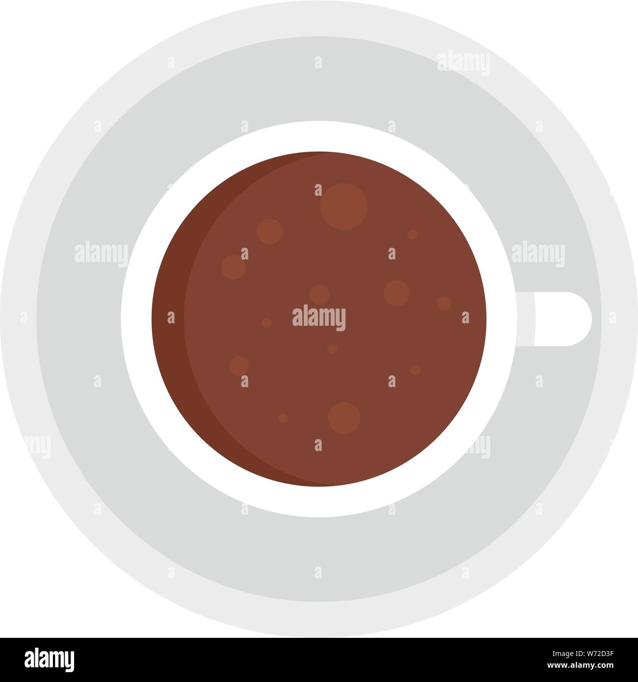 Top view coffee cup icon. Flat illustration of top view coffee cup ...