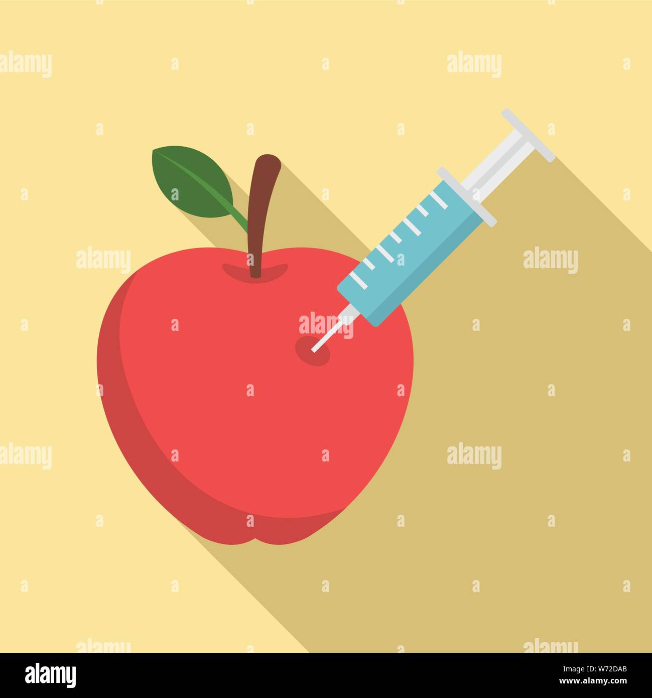 Dna modify red apple icon. Flat illustration of dna modify red apple ... Dna modify red apple icon. Flat illustration of dna modify red apple ...