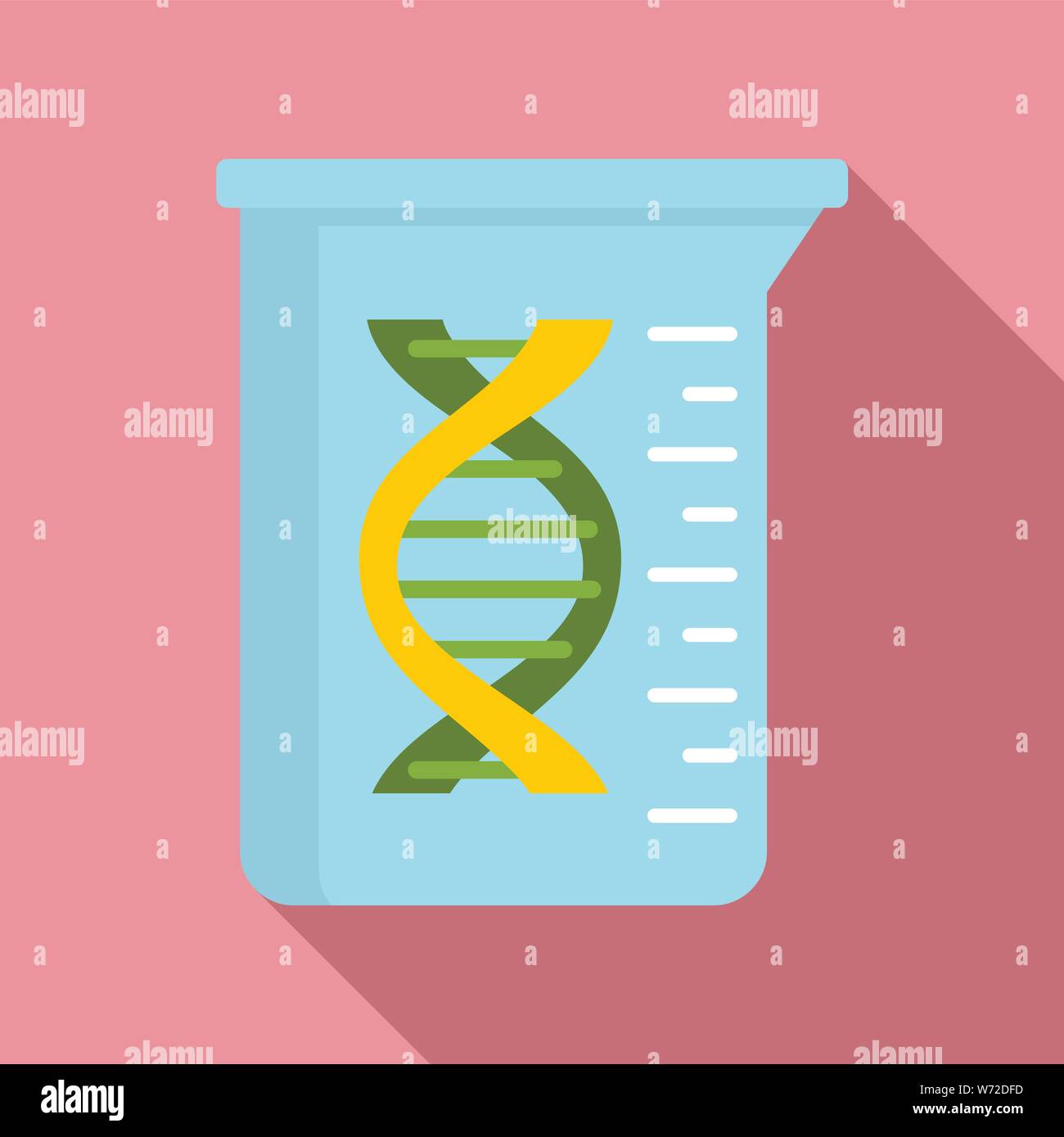 Dna flask icon. Flat illustration of dna flask vector icon for web ...