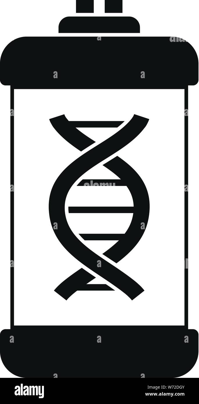 Dna molecule capsule icon. Simple illustration of dna molecule capsule ...