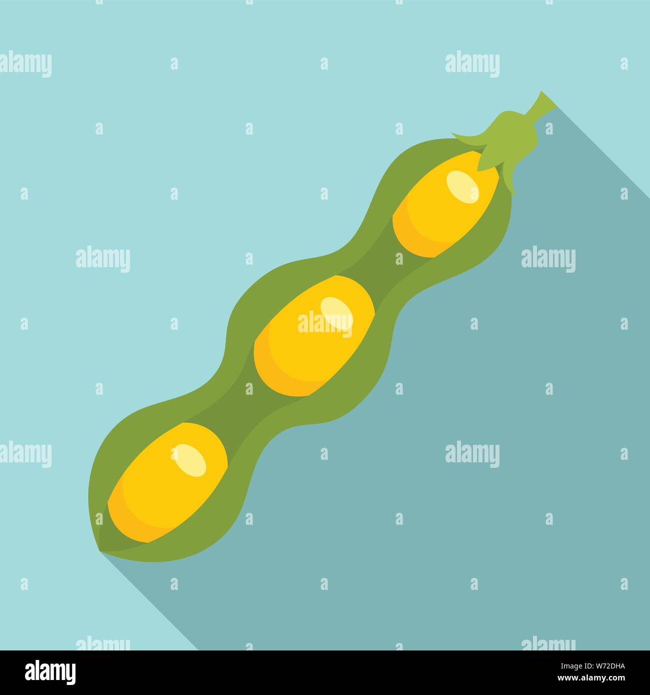 Dna modified beans icon. Flat illustration of dna modified beans vector ...