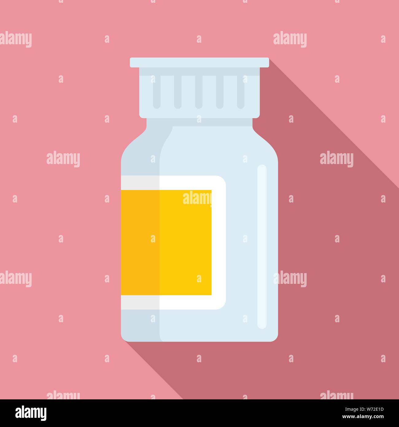 Pills jar icon. Flat illustration of pills jar vector icon for web ...
