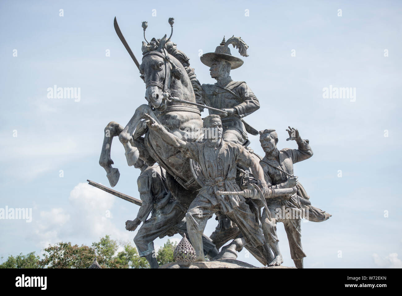 the King Taksin Monument at the park in the city of Chanthaburi in the ...