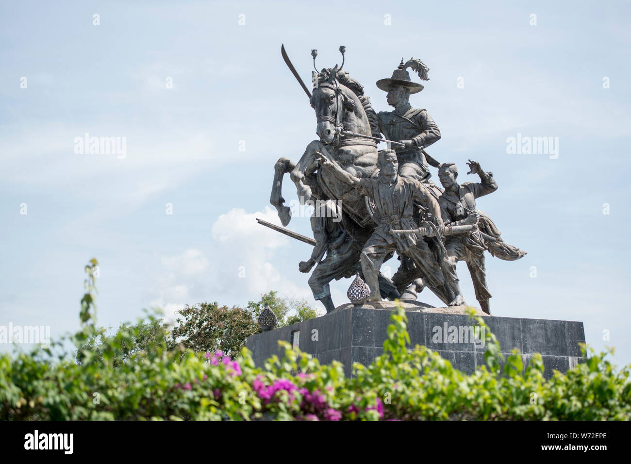 the King Taksin Monument at the park in the city of Chanthaburi in the ...