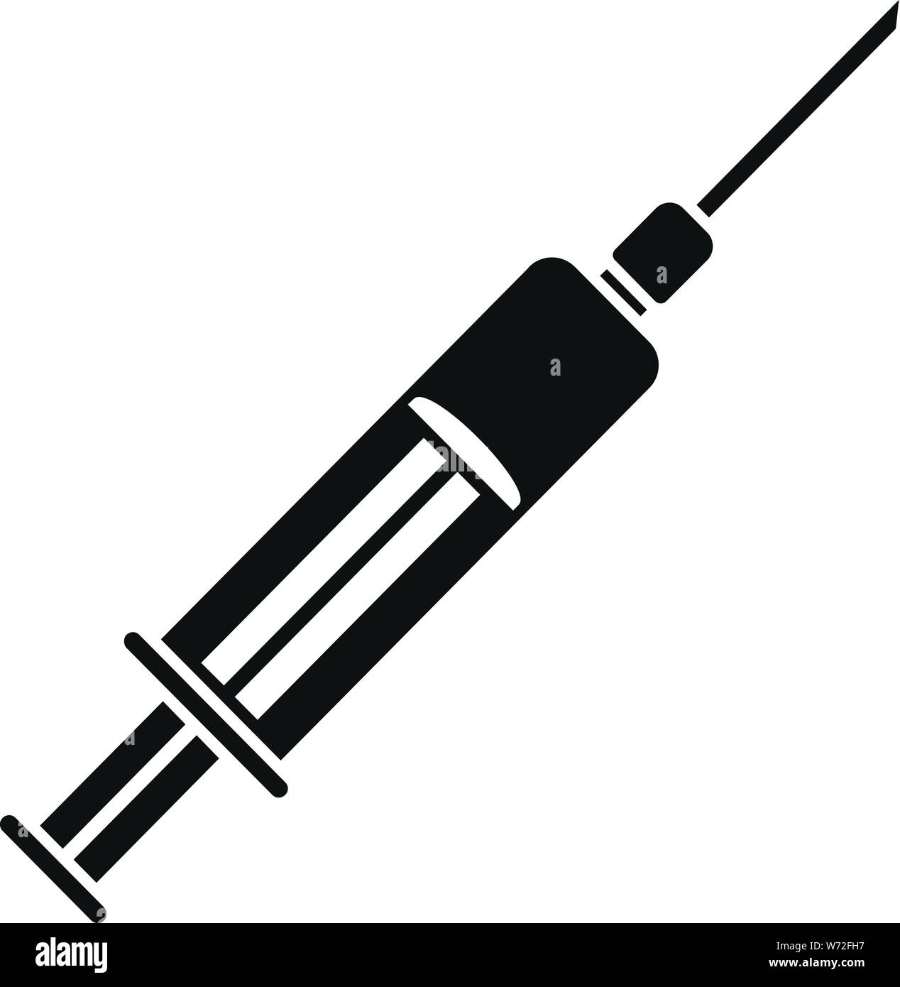 Blood syringe icon. Simple illustration of blood syringe vector icon ...
