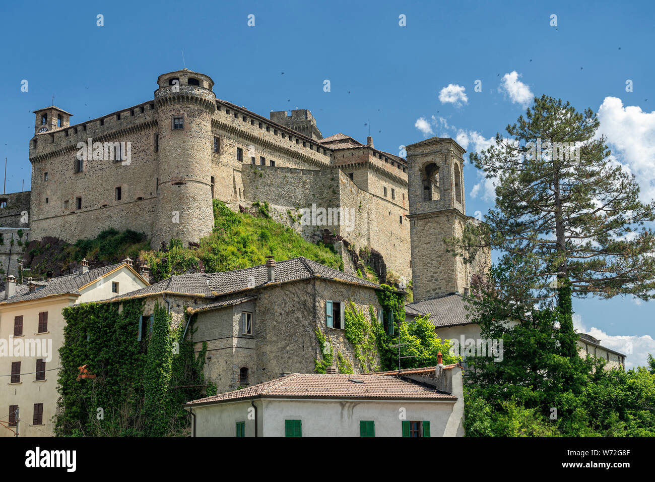 Bardi, Parma, Emilia-Romagna, Italy: the medieval town with the castle ...