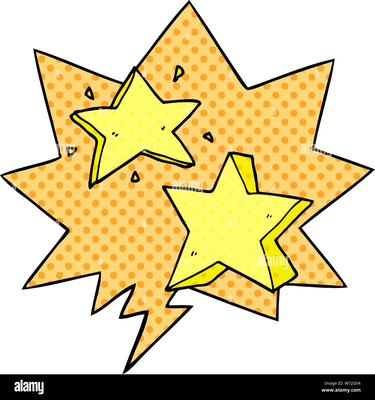 cartoon star with speech bubble in comic book style Stock Vector Image ...