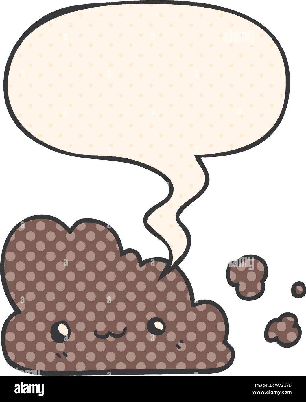 cute cartoon cloud with speech bubble in comic book style Stock Vector ...