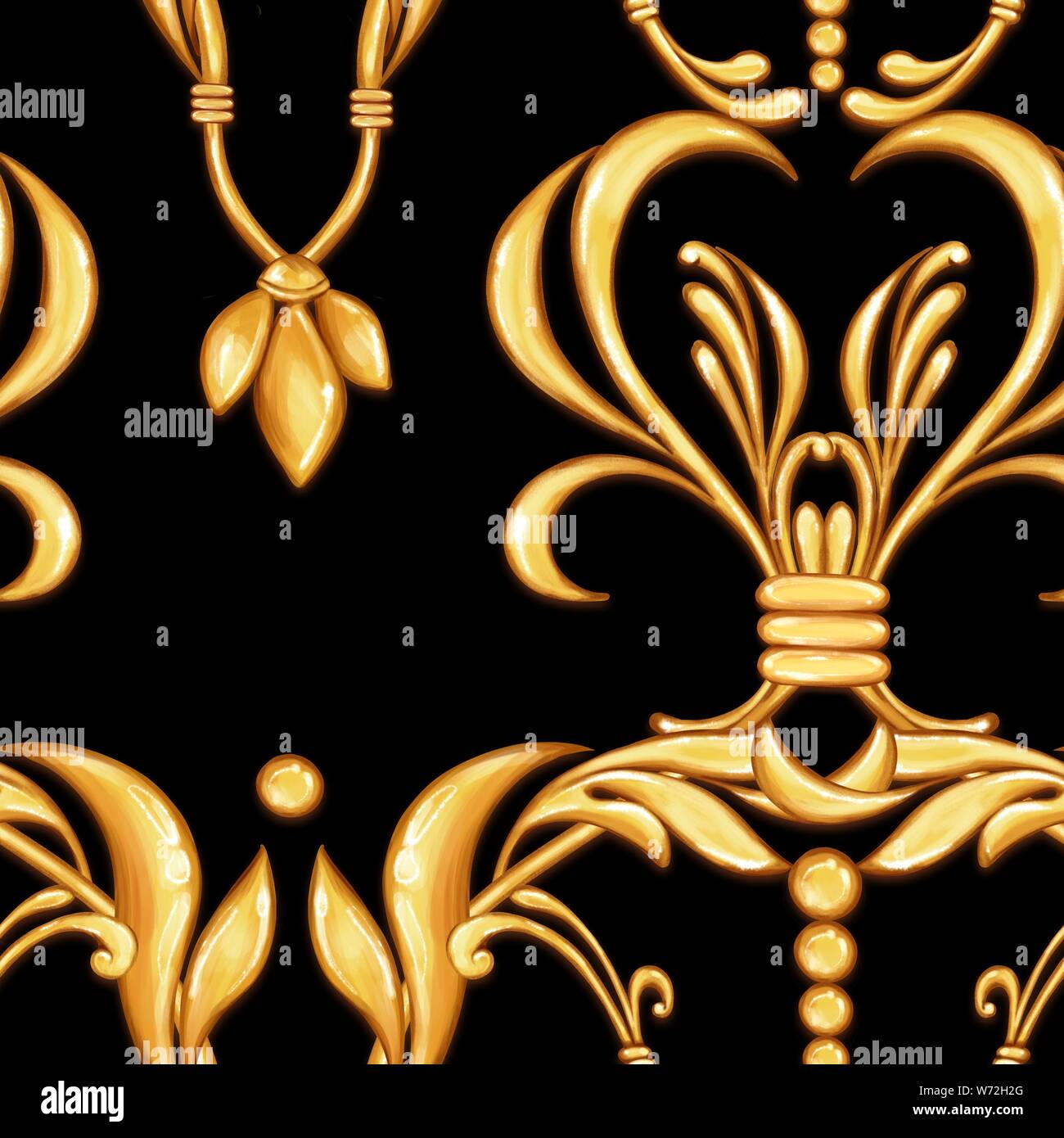 Seamless baroque pattern 20 Stock Photo - Alamy