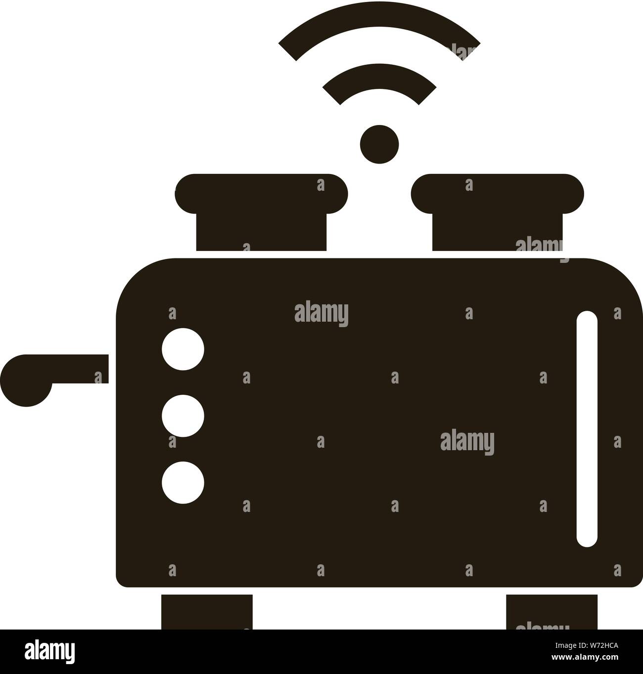 Smart toaster icon. Simple illustration of smart toaster vector icon ...