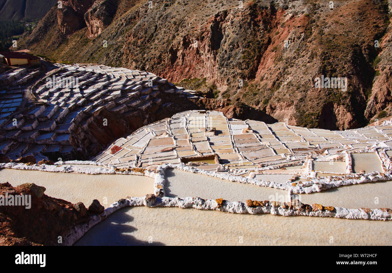 The beautiful salt pans of Maras, Sacred Valley, Peru Stock Photo - Alamy