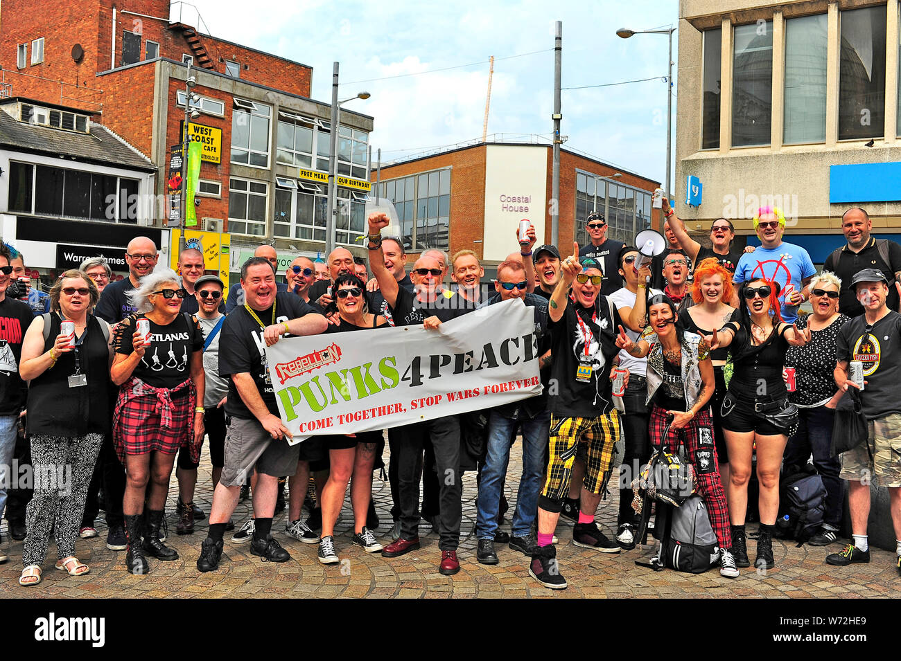 Punks for Peace at the Rebellion festival in Blackpool 2019 Stock Photo ...