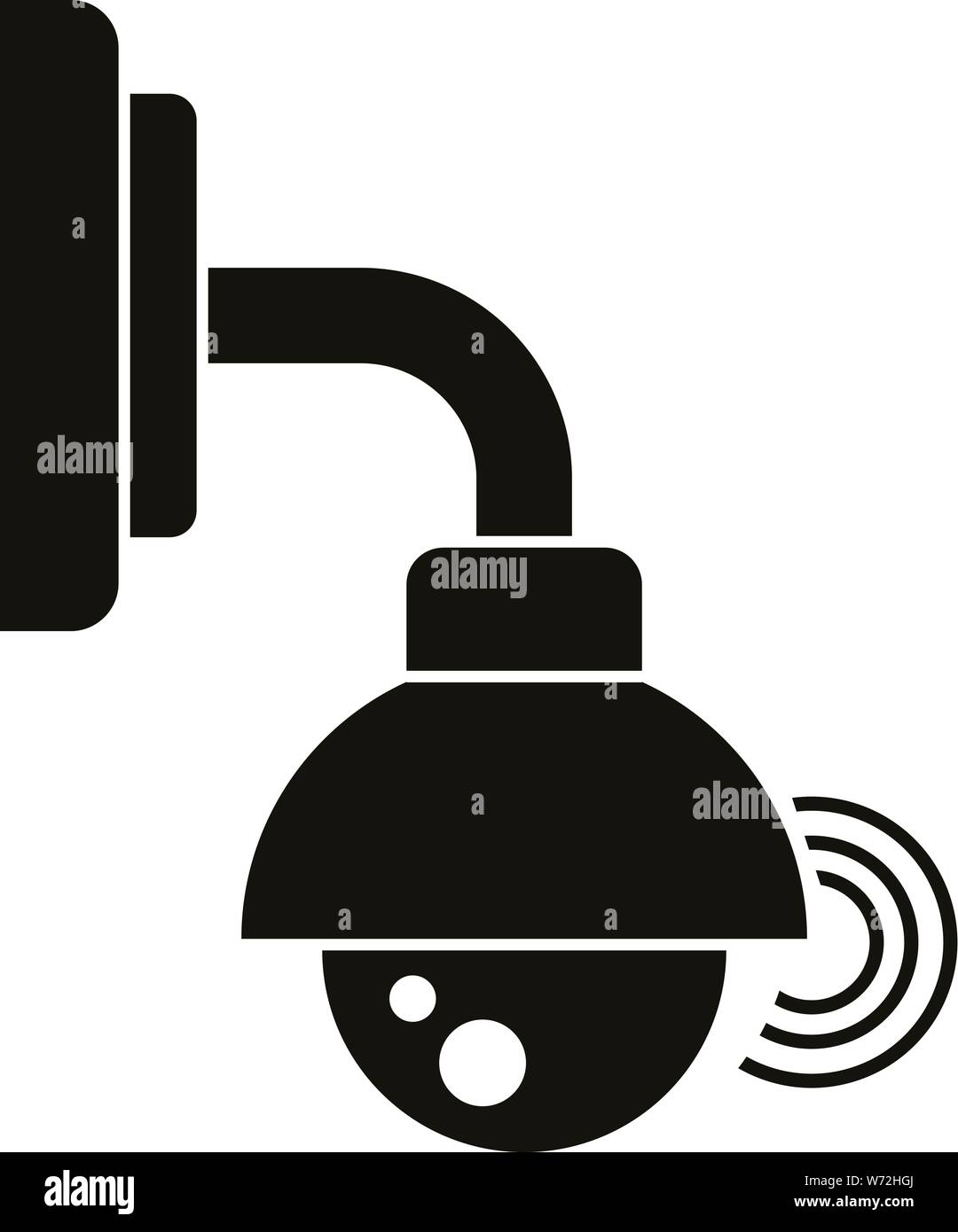 Outdoor security camera icon. Simple illustration of outdoor security ...