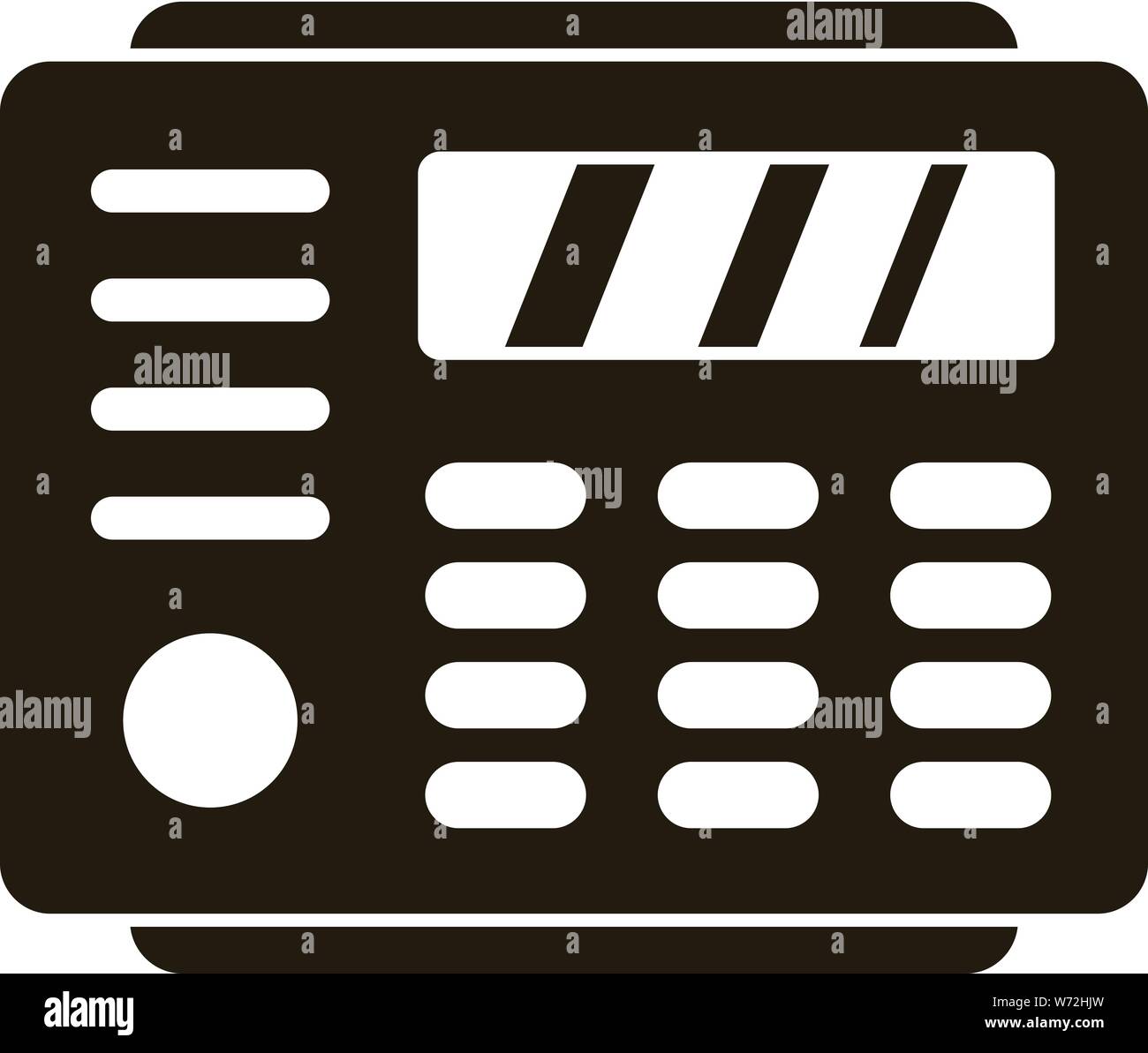 Radio home keypad icon. Simple illustration of radio home keypad vector ...