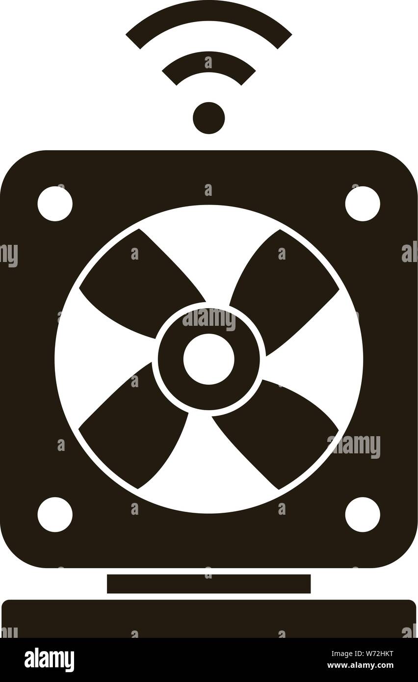 Smart air fan icon. Simple illustration of smart air fan vector icon ...