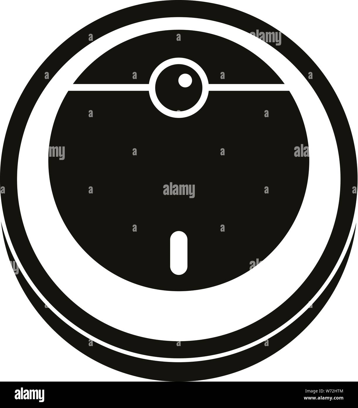 Smart robot vacuum cleaner icon. Simple illustration of smart robot ...