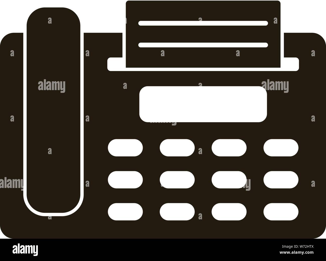 Fax telephone icon. Simple illustration of fax telephone vector icon ...