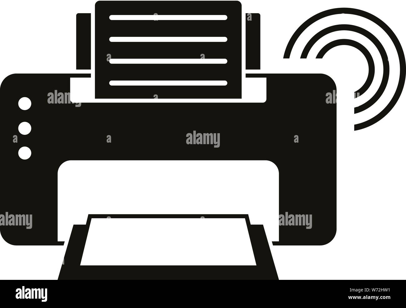 Smart printer icon. Simple illustration of smart printer vector icon ...