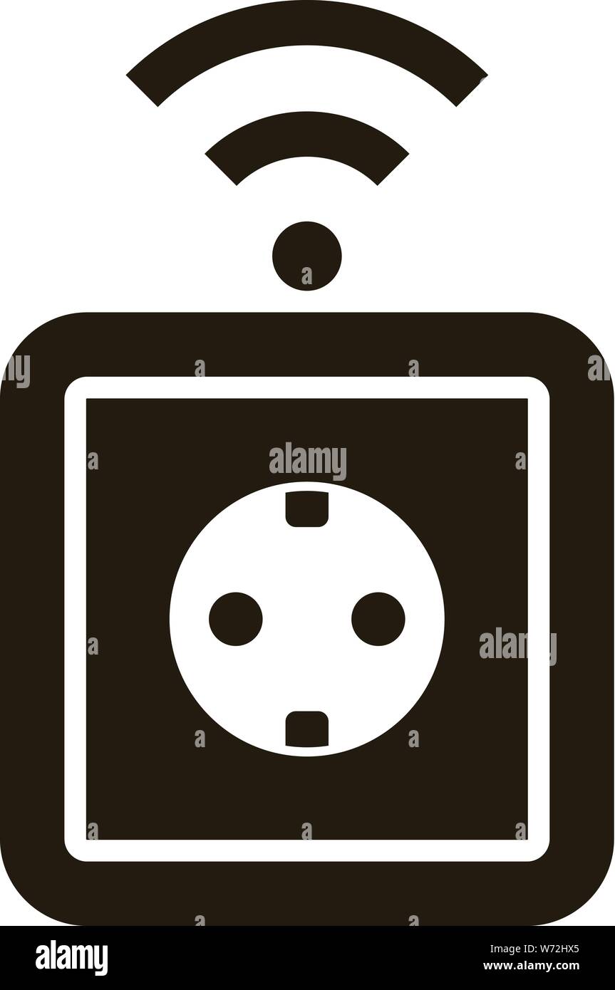 Smart socket icon. Simple illustration of smart socket vector icon for ...