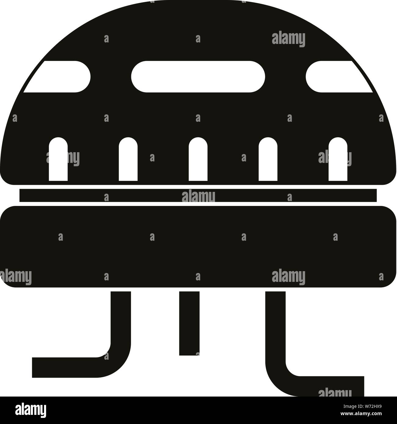 Fire smart sensor icon. Simple illustration of fire smart sensor vector ...