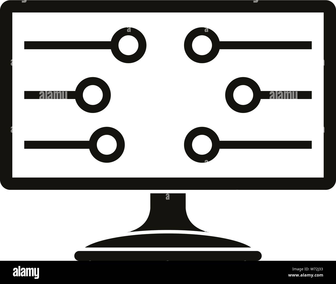 Smart home monitor icon. Simple illustration of smart home monitor ...