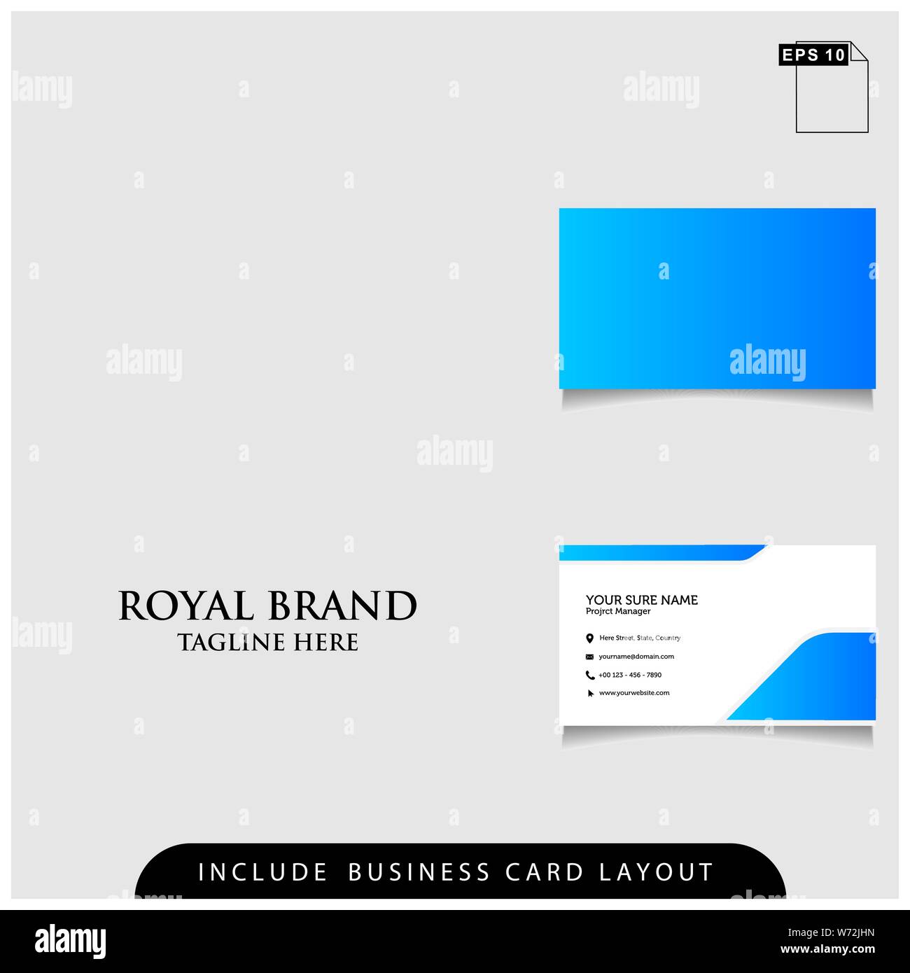 royal brand logo vector include business card layout Stock Vector Image ...
