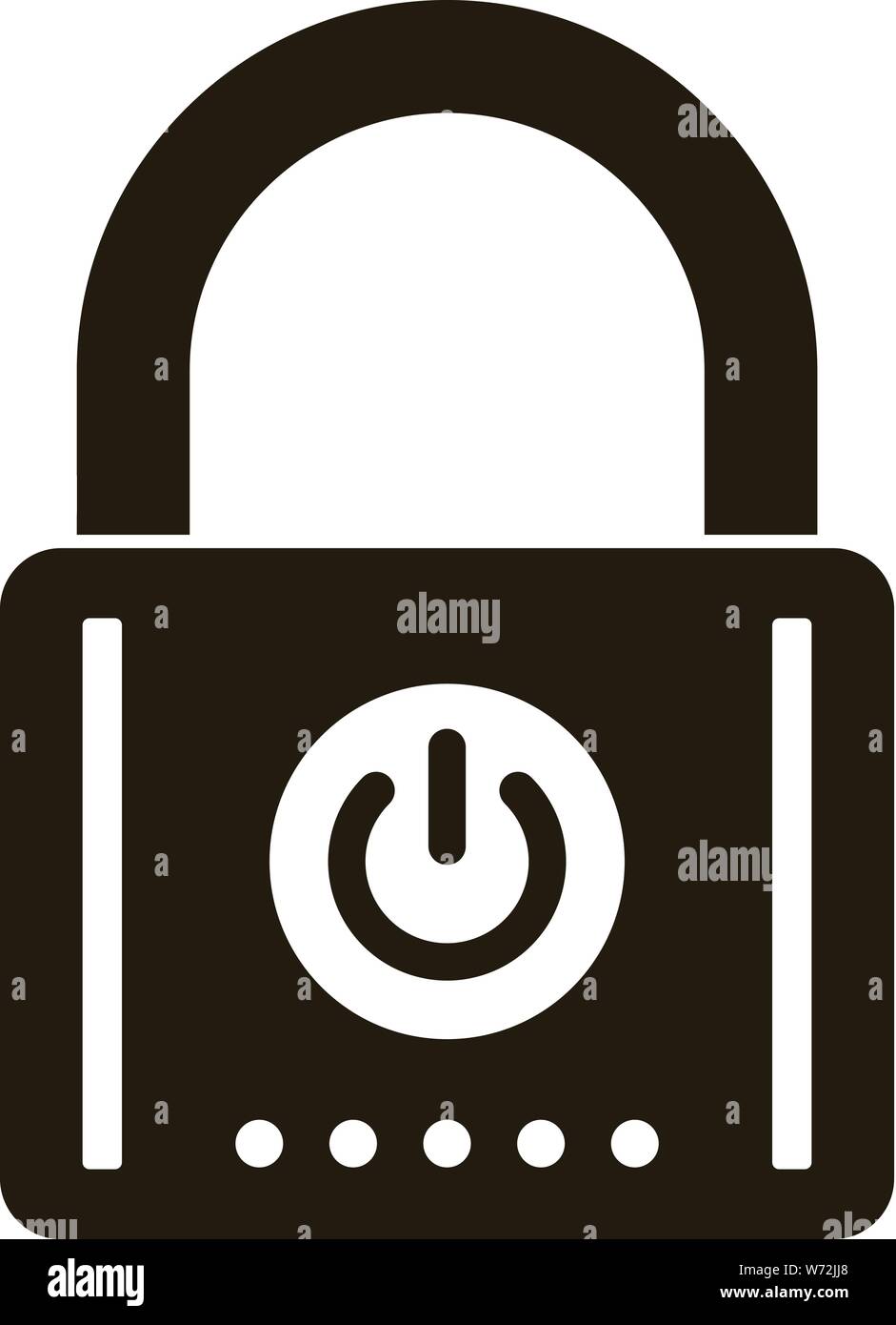 Smart padlock icon. Simple illustration of smart padlock vector icon ...