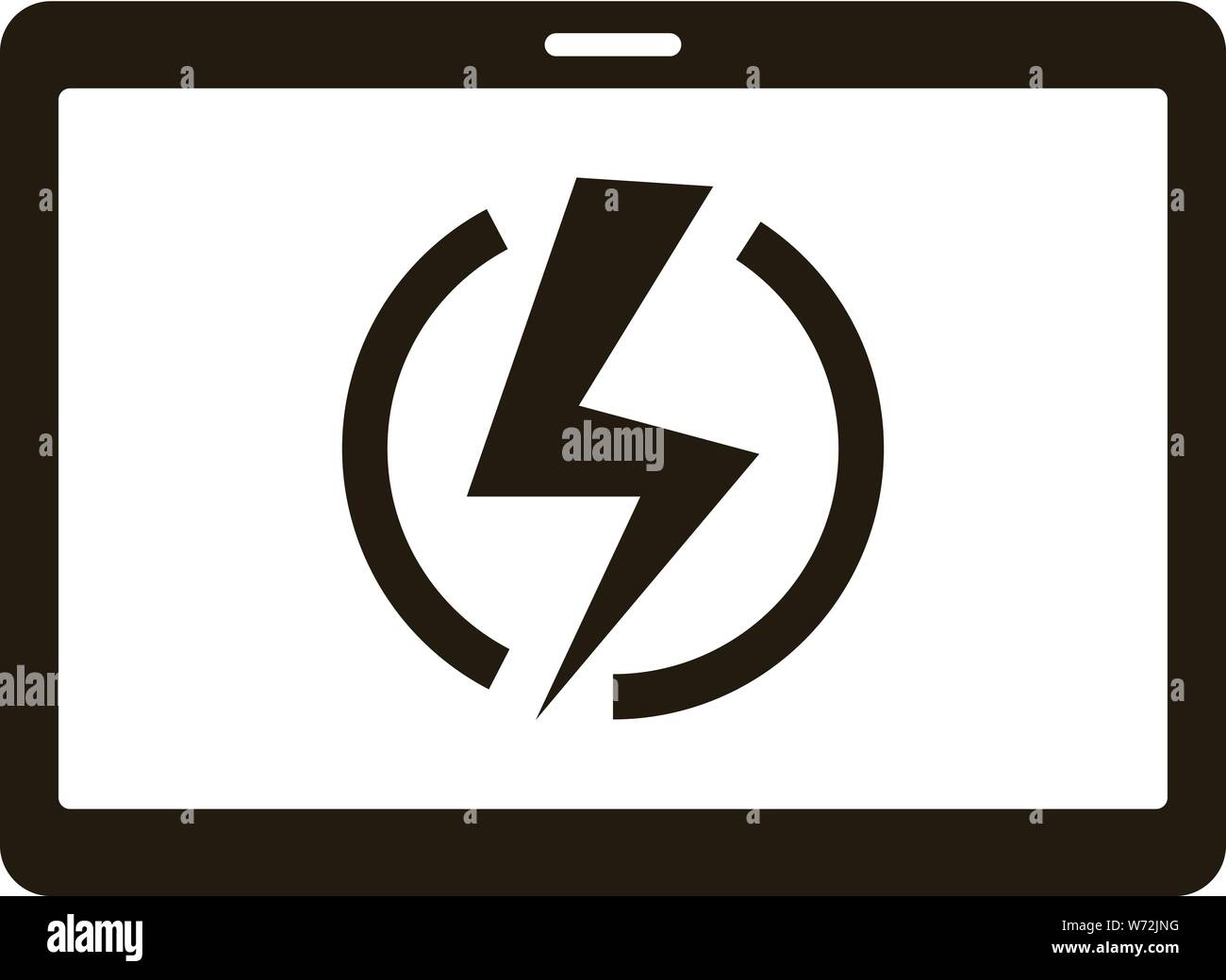 Super charge tablet icon. Simple illustration of super charge tablet ...