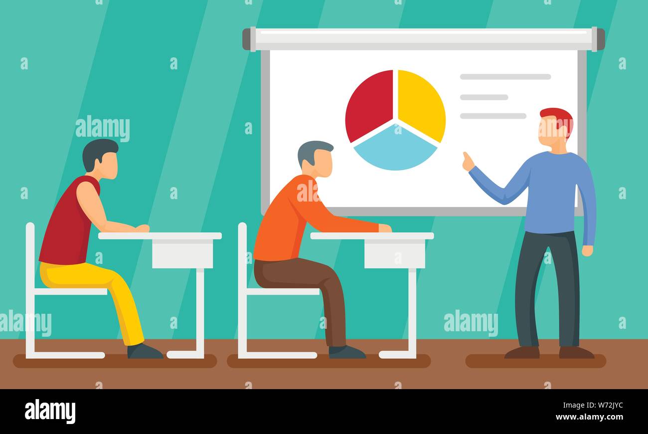 Lecture concept background. Flat illustration of lecture vector concept ...