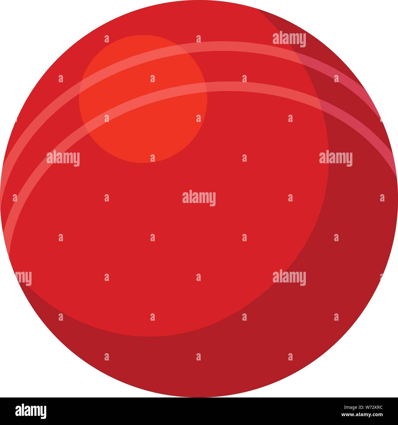 Cricket red ball icon. Cartoon of cricket red ball vector icon for web ...