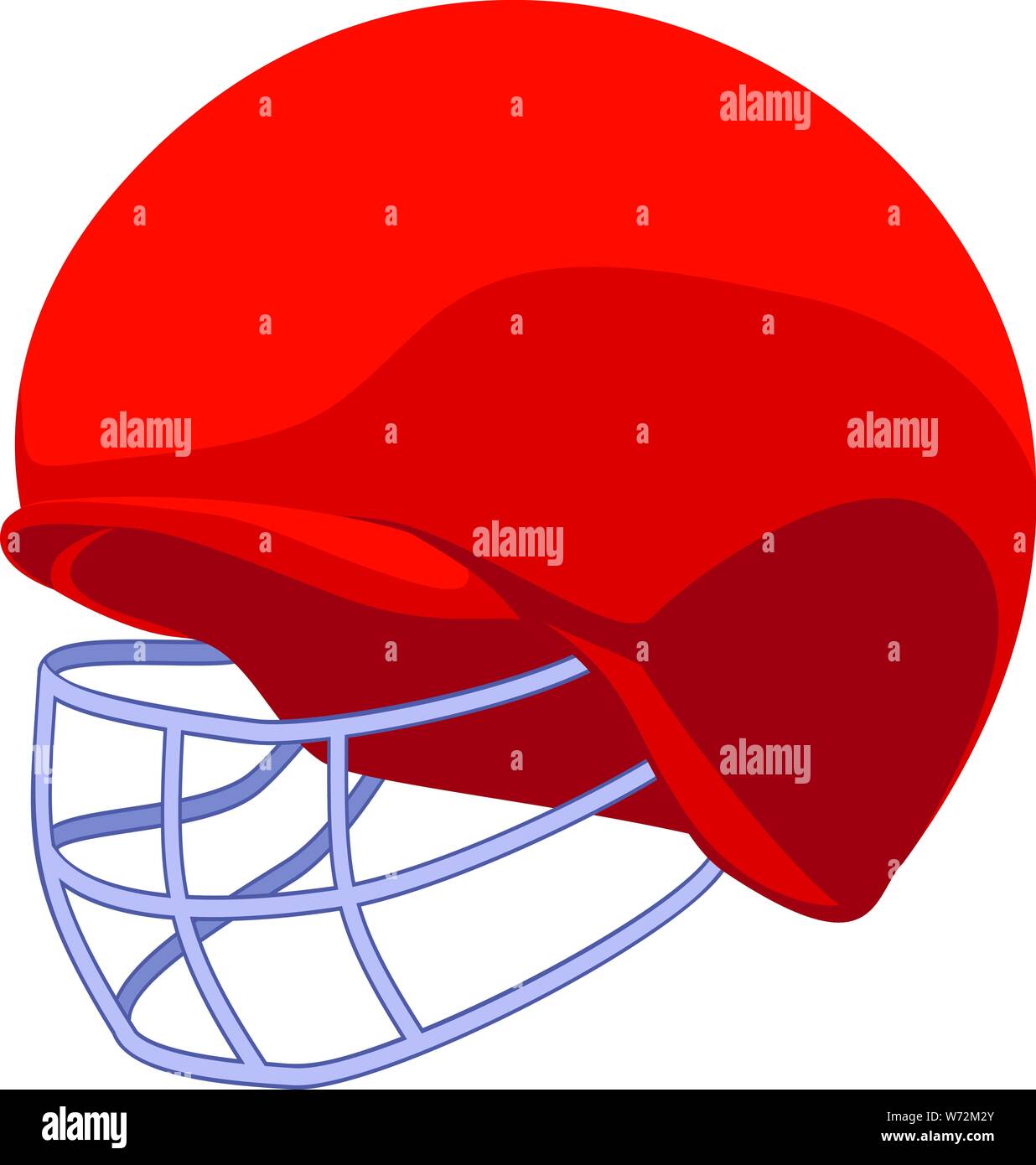 Cricket red helmet icon. Cartoon of cricket red helmet vector icon for ...