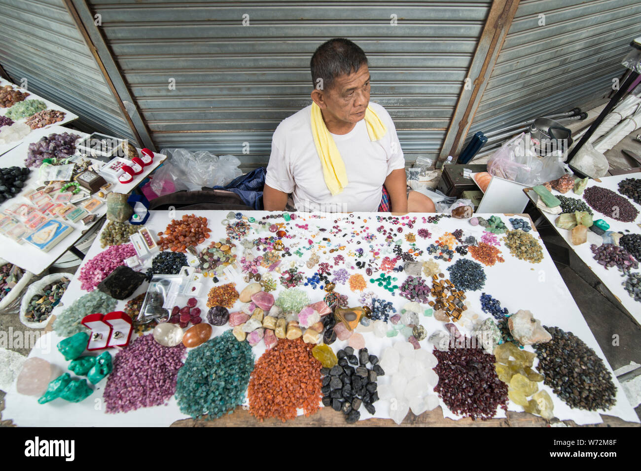 the Gem and Jewelry market in the city of Chanthaburi in the north of ...