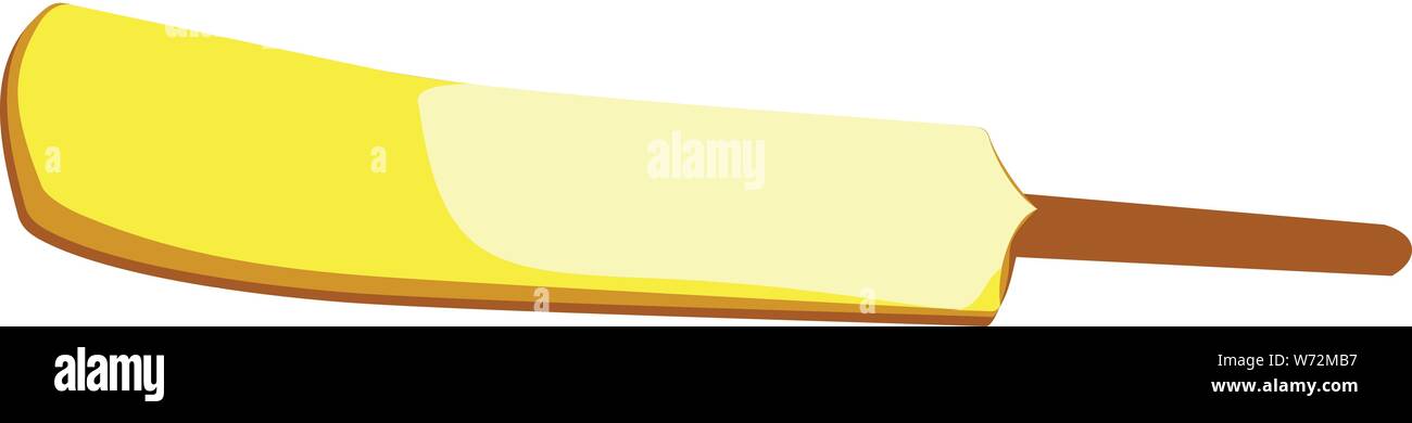 Cricket gold bat icon. Cartoon of cricket gold bat vector icon for web ...