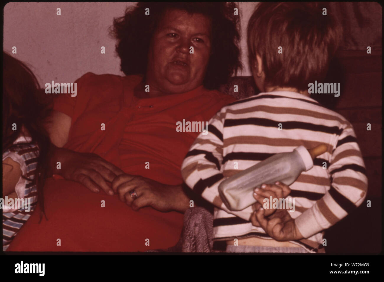 MRS. MAY WATKINS OF MULKY SQUARE WITH HER THREE-YEAR-OLD SON KEVIN, ONE ...