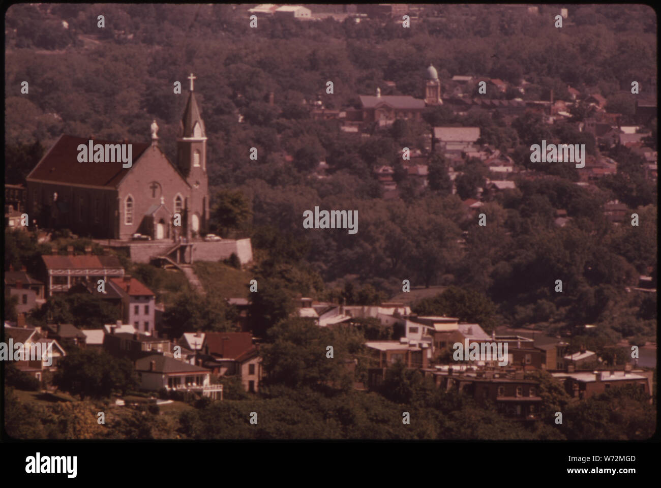 MT. ADAMS WITH IMMACULATA CHURCH AT TOP. MT. ADAMS IS A RESIDENTIAL ...