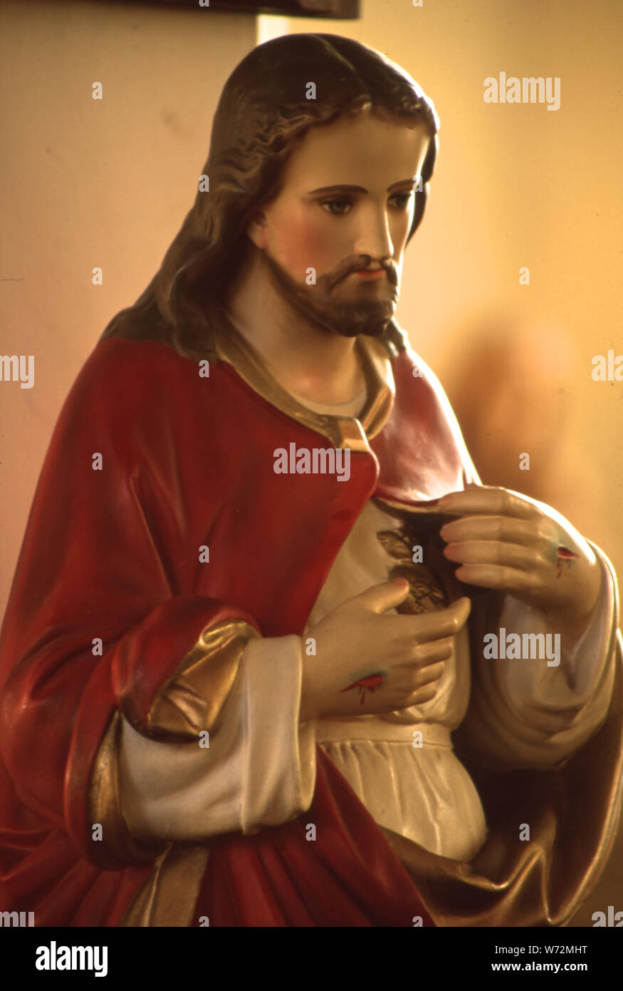 Sacred heart statue, St Mary's, Capel St Mary, Suffolk, UK Stock Photo ...